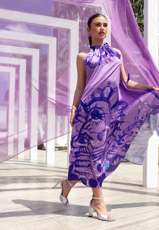 Mosadi Halter Dress - Oliva Campo